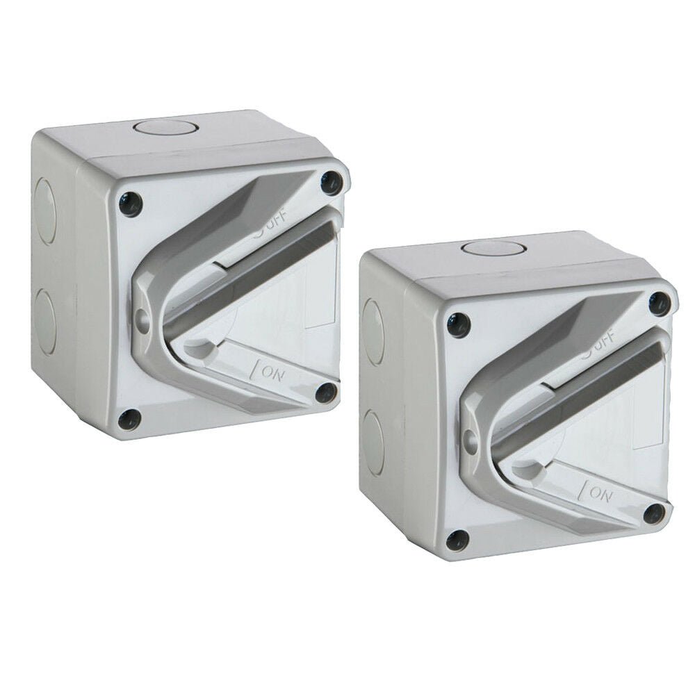 2PCS Electrical Isolator Switch 250V 10A Single Phase IP66 Waterproof ...