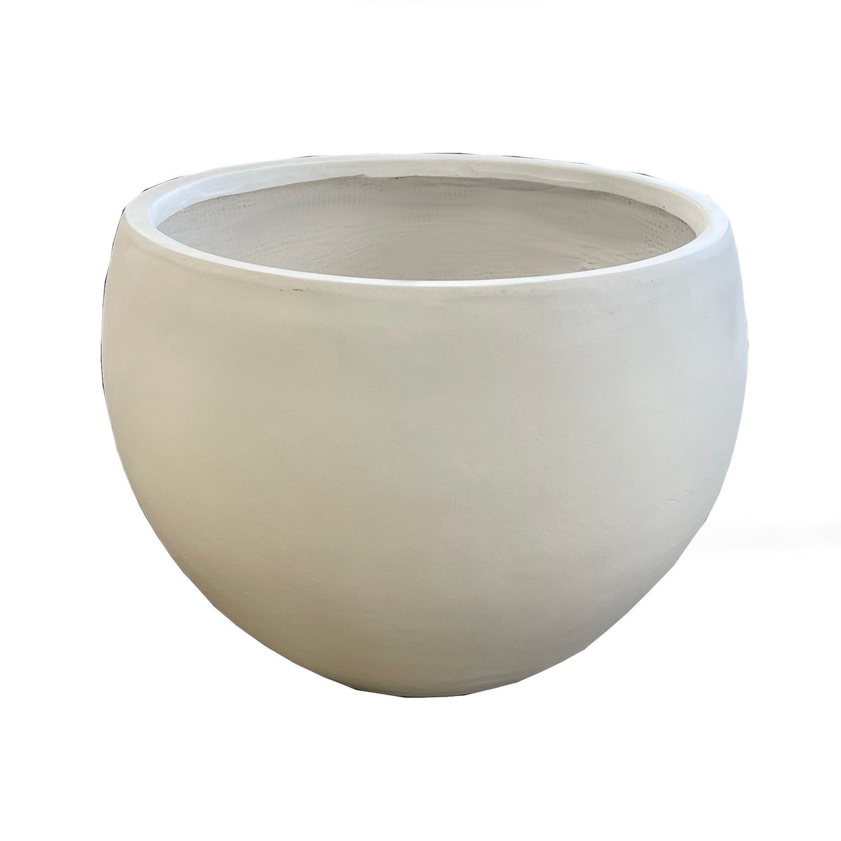 Large Outdoor Round Planter Pots - Pure White Bowl Pots – TradersOfOz