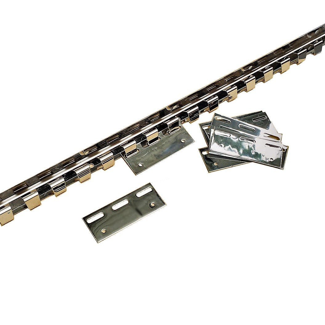 PVC Hardware Overlap Strip Curtain Door Mounting Bracket SS 1000MM ...
